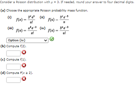 Solved Consider a Poisson distribution with μ=3. ﻿If needed, | Chegg.com