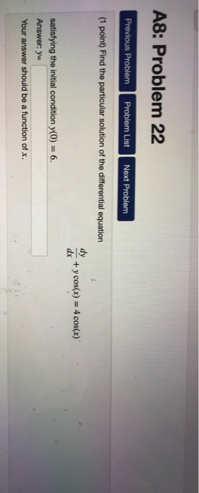 Solved A8: Problem 22 Previous Problem Problem List Next | Chegg.com
