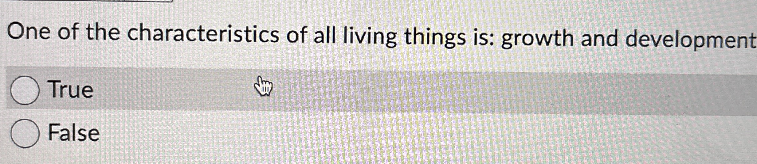 One of the characteristics of all living things is: | Chegg.com