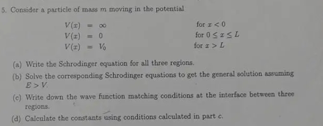 Solved Consider a particle of mass m ﻿moving in the | Chegg.com