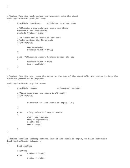 Solved Ifndef Dynintstackh Define Dynintstack H Class 