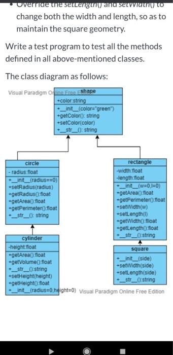 Solved Write a superclass called shape, which contains: • | Chegg.com
