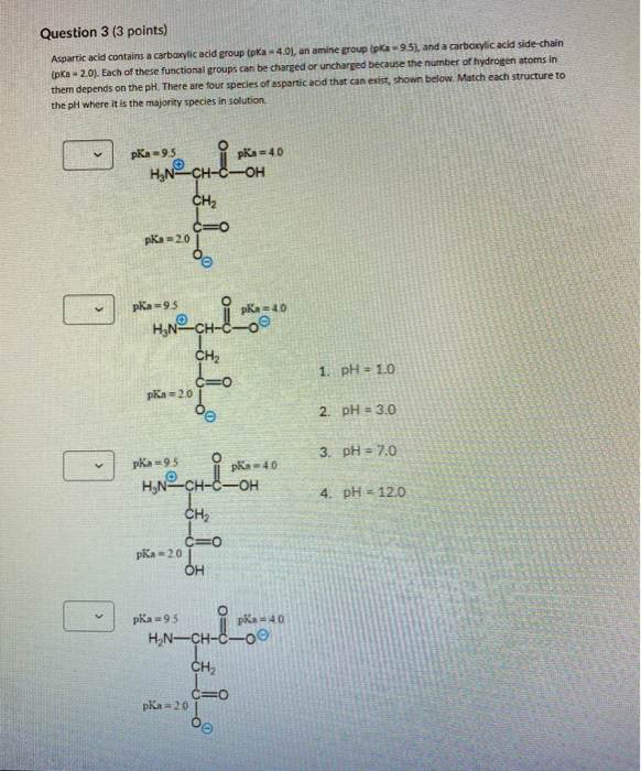 Solved Aspartic acid contains a carboxylic acid group (pKa = | Chegg.com