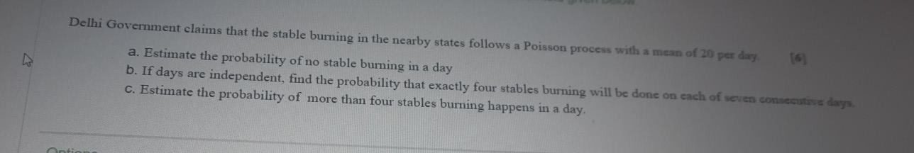 Solved Delhi Government claims that the stable burning in | Chegg.com