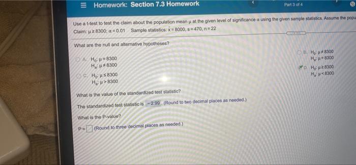 Solved E Homework Section 7 3 Homework Part 3 Of 4 Points