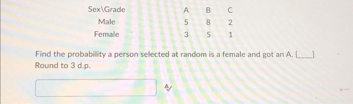 Solved Find the probability a person selected at random is a | Chegg.com