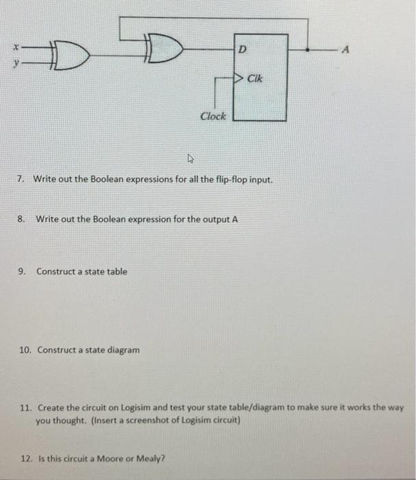 Solved 7. Write out the Boolean expressions for all the | Chegg.com