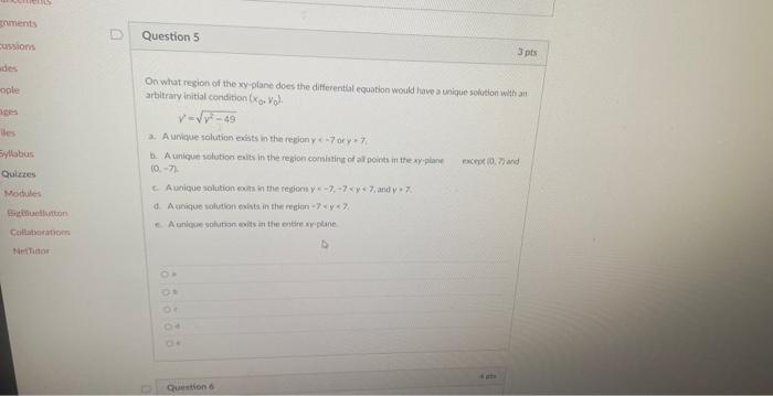 On what region of the xy-plane does the differentlat | Chegg.com