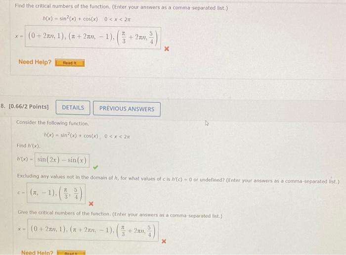 Solved Find the critical numbers of the function. (Enter | Chegg.com