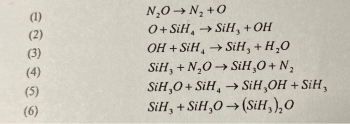 Solved 4,5,6 please 🙏🙏🙏 4. Oxidation of silane with | Chegg.com