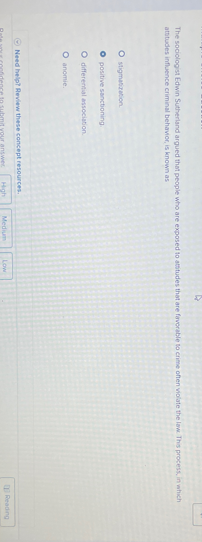 Solved The sociologist Edwin Sutherland argued that people | Chegg.com