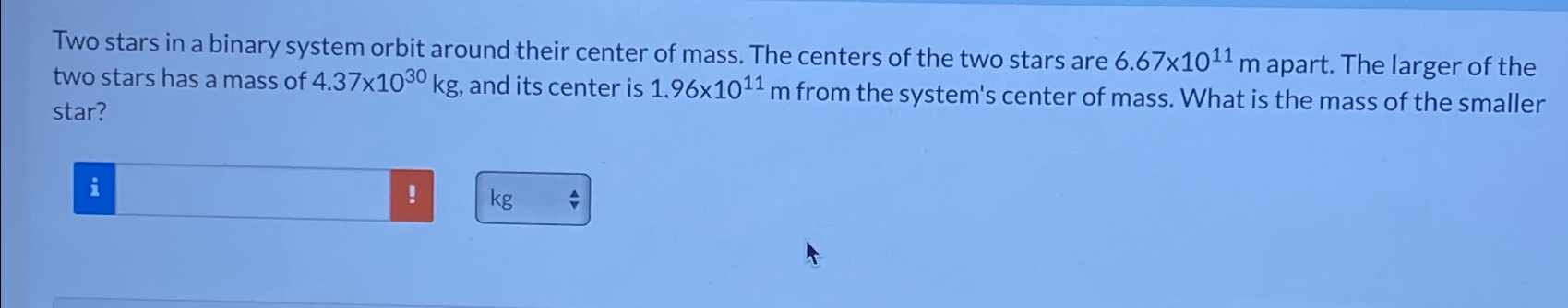 Solved Two stars in a binary system orbit around their | Chegg.com
