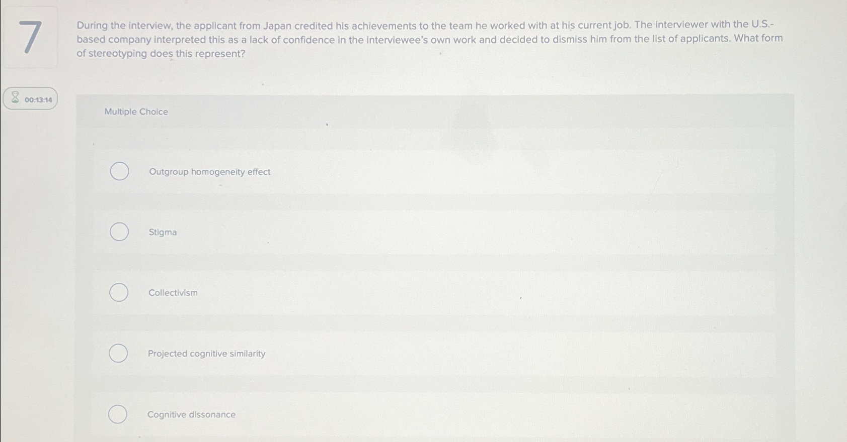 Solved During the interview, the applicant from Japan | Chegg.com