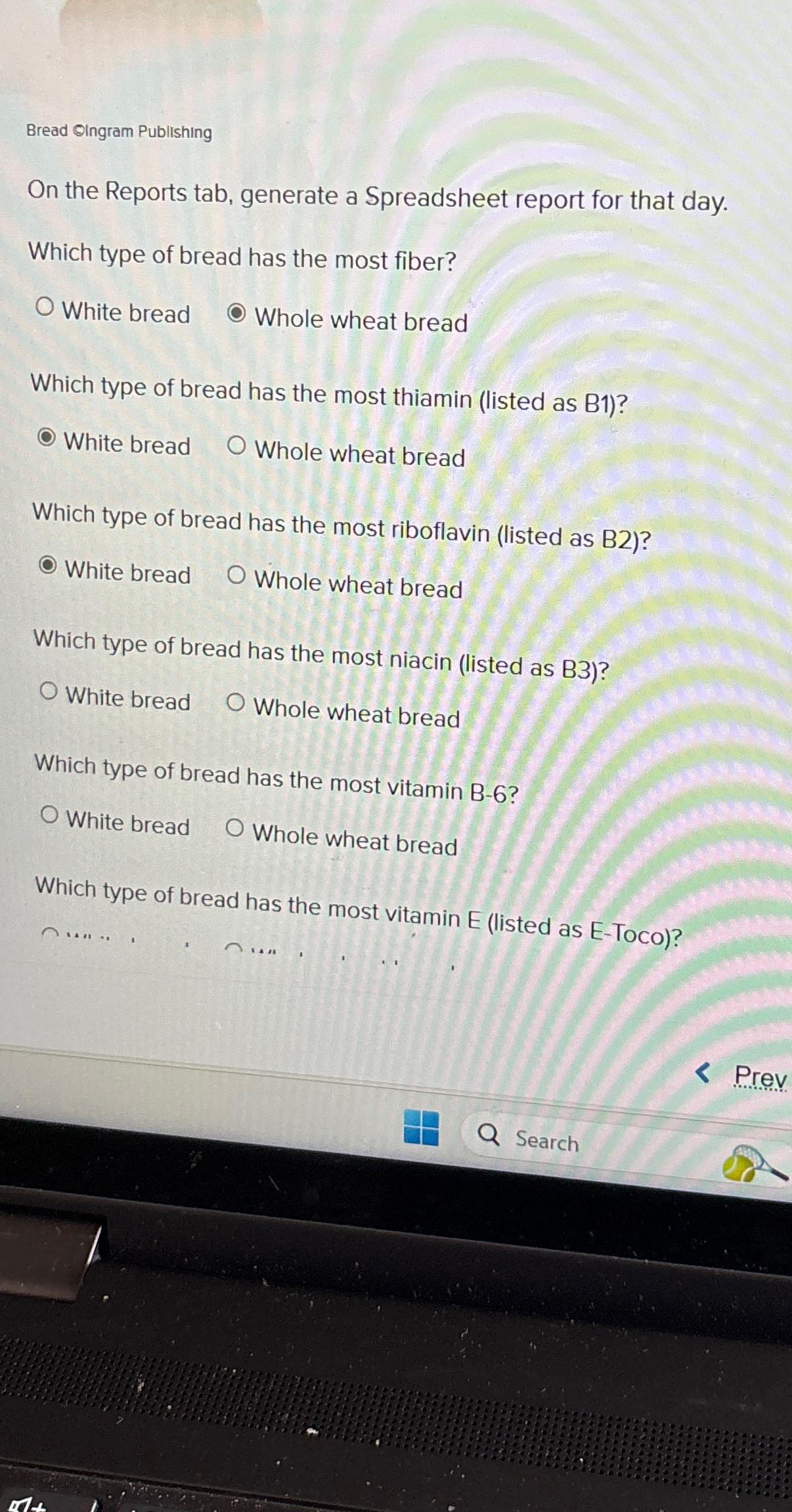 Solved Bread OIngram PublishingOn the Reports tab, generate | Chegg.com