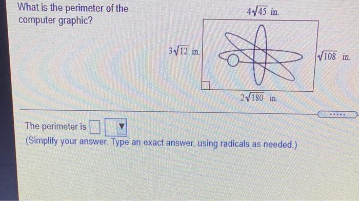 Solved What is the perimeter of the computer graphic? 4145 | Chegg.com
