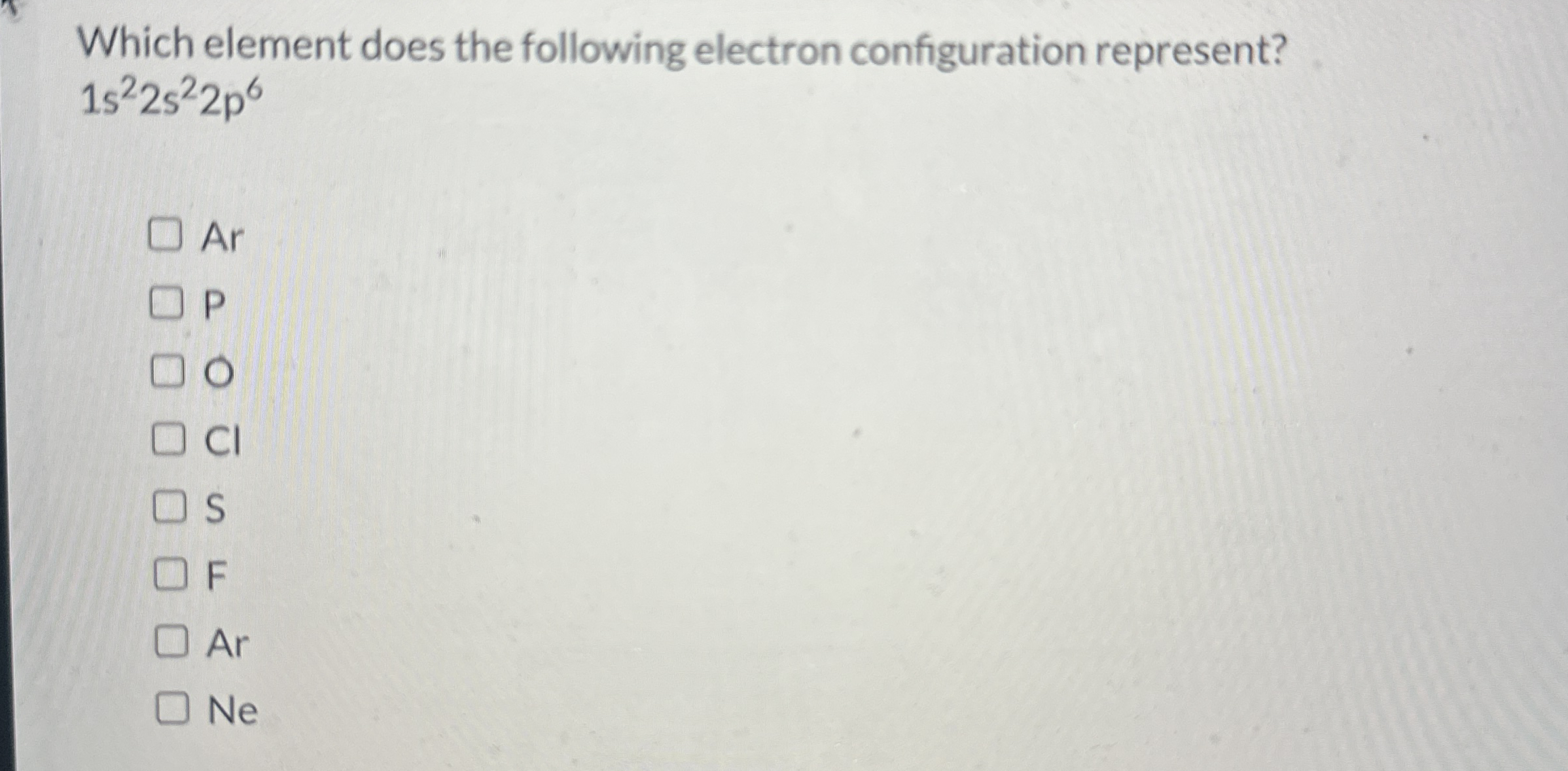Solved Which element does the following electron | Chegg.com