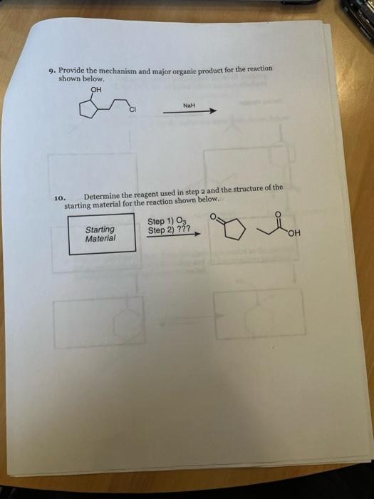 Solved 9. Provide the mechanism and major organic product | Chegg.com
