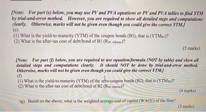 Solved [Note: For part (e) below, you may use PV and PVA | Chegg.com