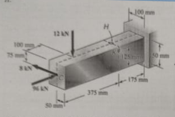 Solved determine the bending moment about horizontal axis? | Chegg.com