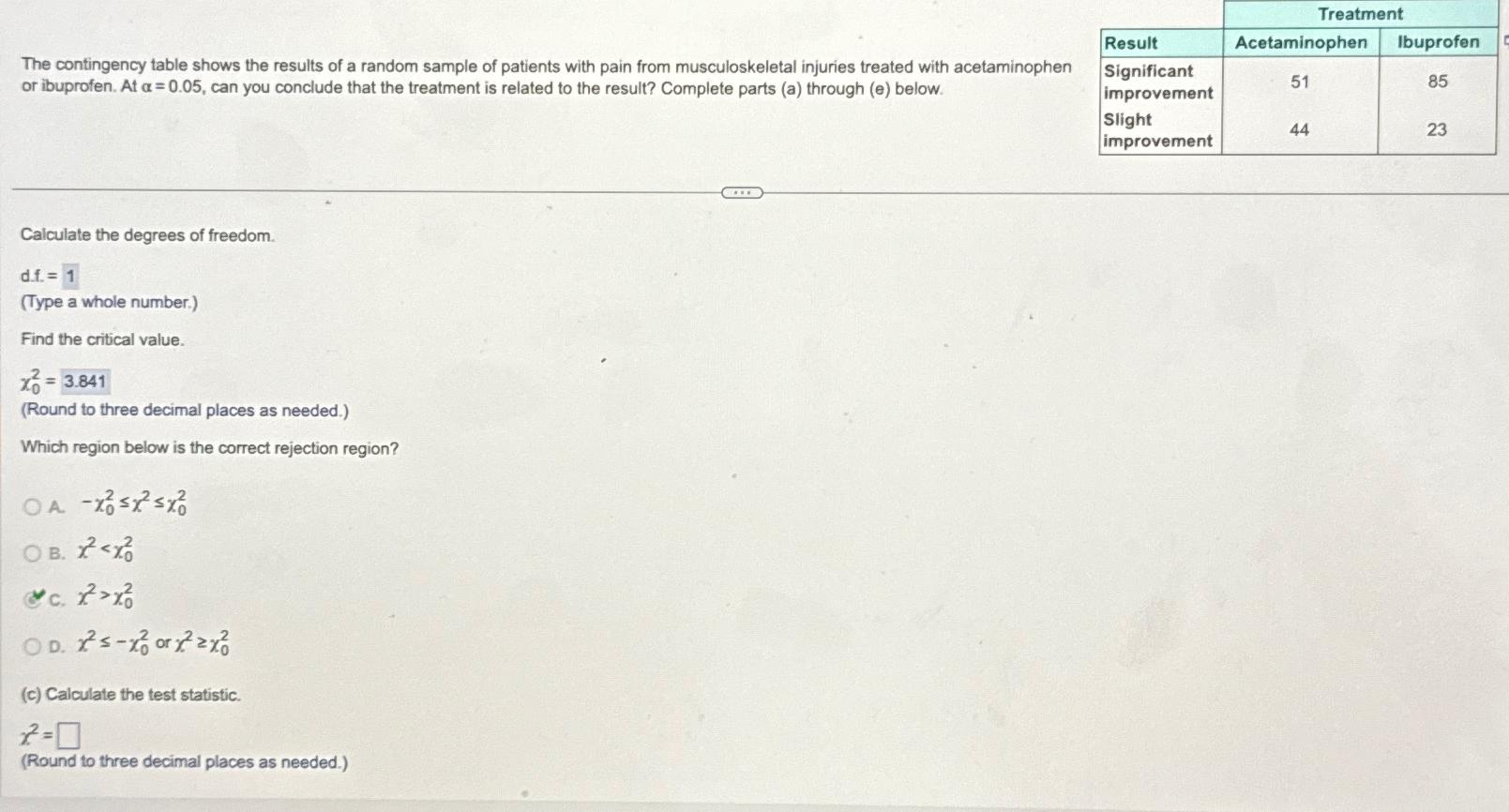 Solved The contingency table shows the results of a random | Chegg.com