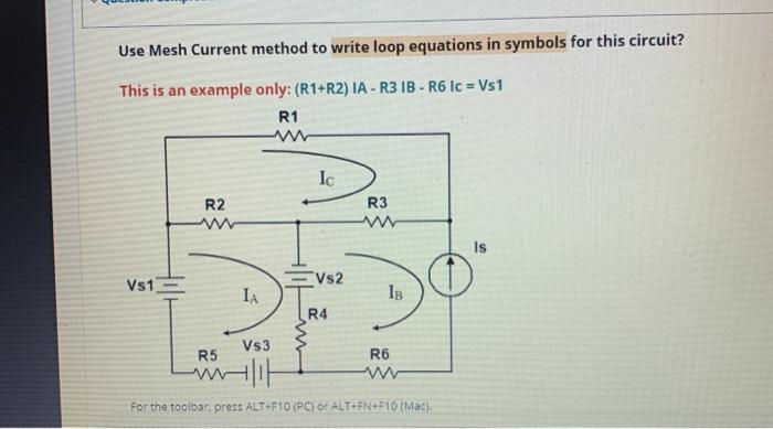 Solved Use Mesh Current method to write loop equations in | Chegg.com