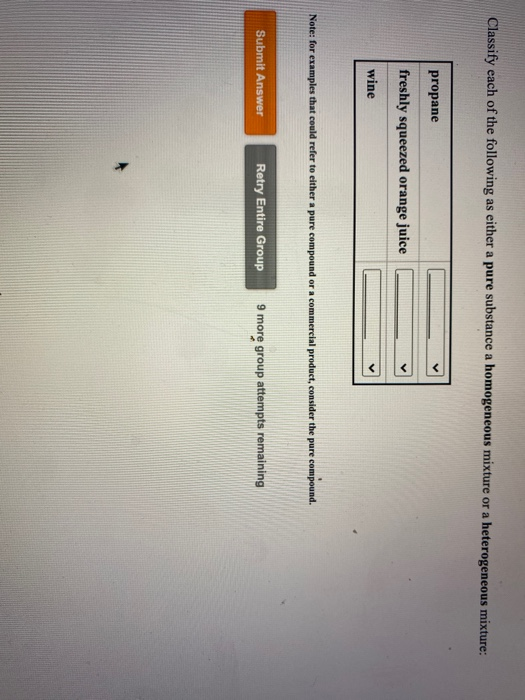 Solved Classify each of the following as either a pure | Chegg.com