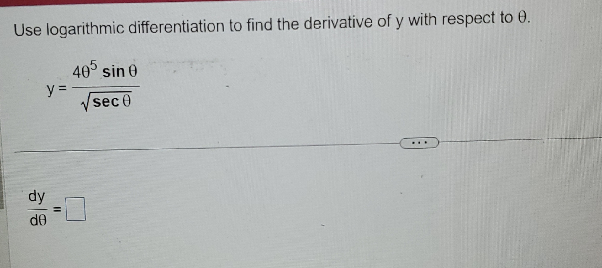 Solved Use logarithmic differentiation to find the | Chegg.com