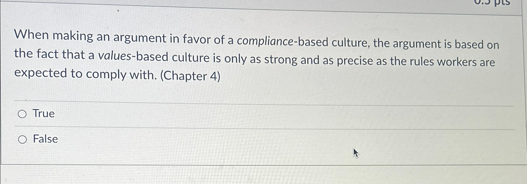 Solved When making an argument in favor of a | Chegg.com