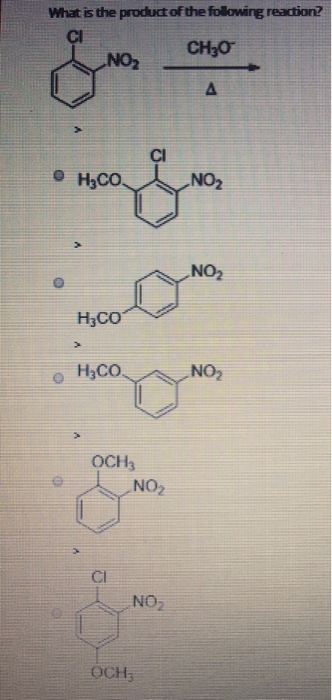 Solved What is the product of the following reaction? CH30 | Chegg.com