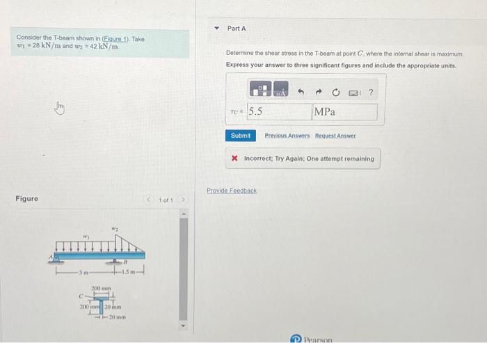 Solved Consider the T-beam shown in (Fiqure 1). Take | Chegg.com