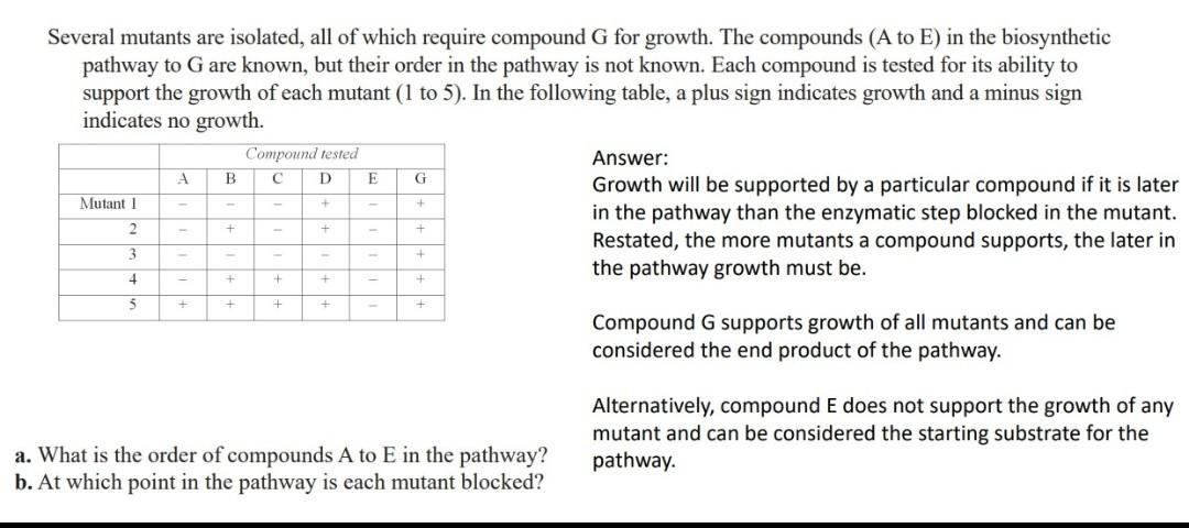 Solved Several mutants are isolated, all of which require | Chegg.com