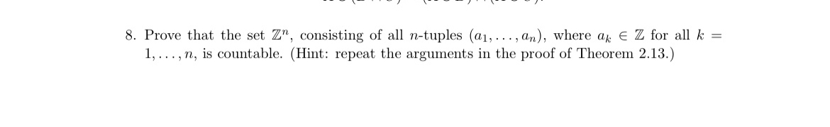 Solved Prove that the set Zn, ﻿consisting of all n-tuples | Chegg.com