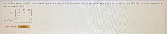 Solved Find A Matrta Psuch That Ppap Orthogonaby