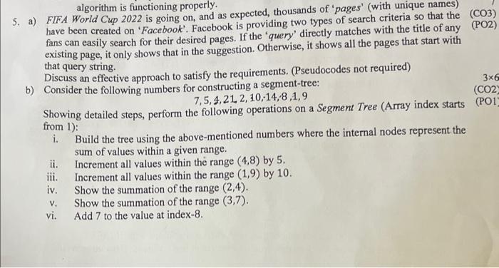 Solved algorithm is functioning properly. 5. a) FIFA World | Chegg.com
