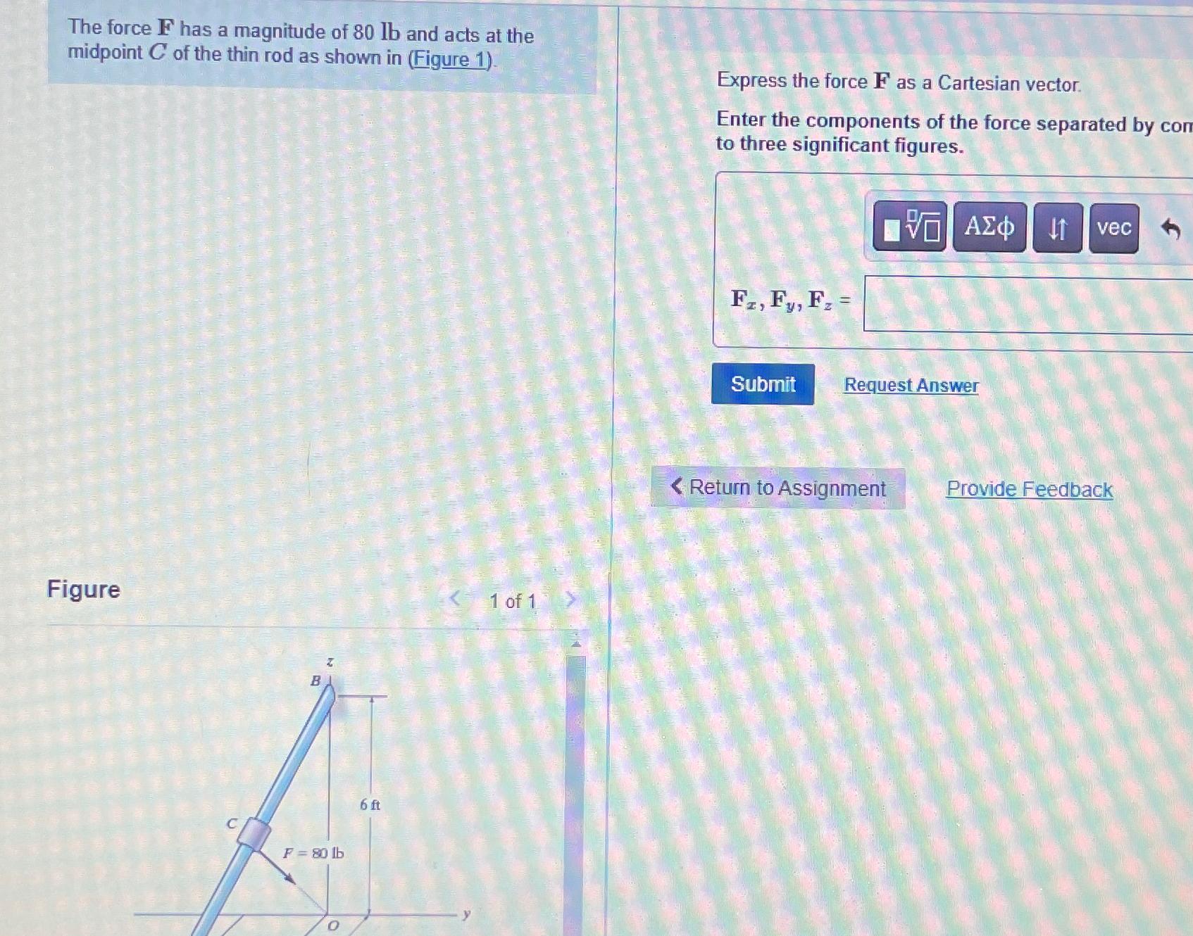 Solved The force F has a magnitude of 80lb and acts at the | Chegg.com