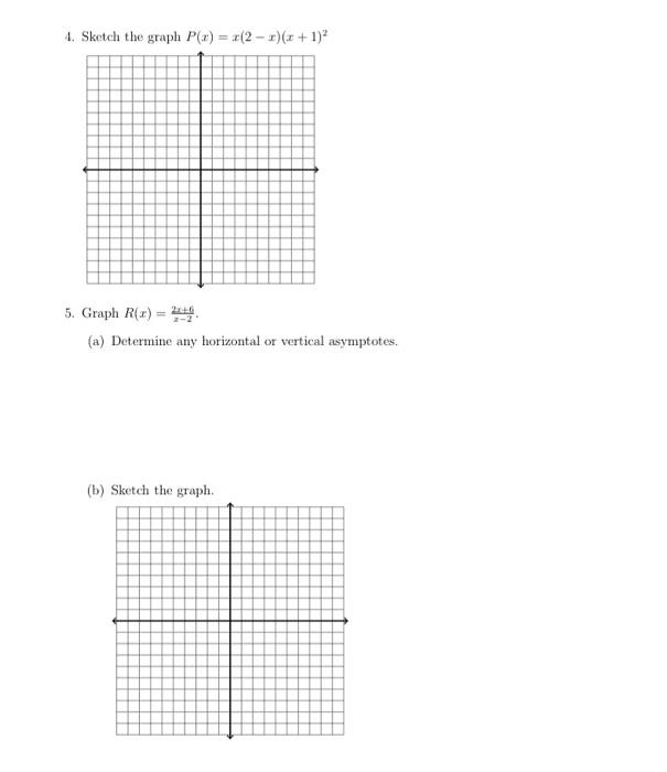 Solved 4. Sketch the graph P(x) = x(2-1)(x + 1)? 5. Graph | Chegg.com