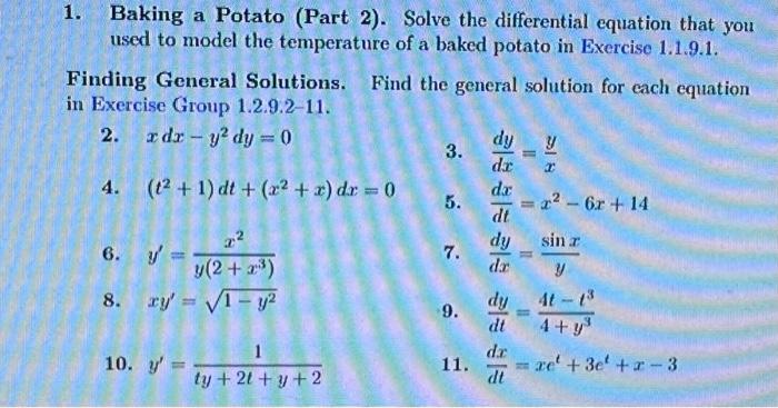Solved Solving Initial Value Problems. Solve the initial | Chegg.com