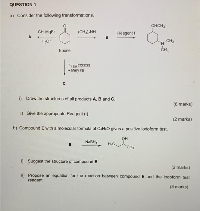 Solved QUESTION 1 a) Consider the following transformations. | Chegg.com