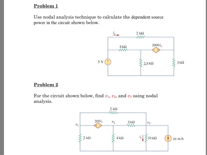 Solved Problem 1 Use nodal analysis technique to calculate | Chegg.com