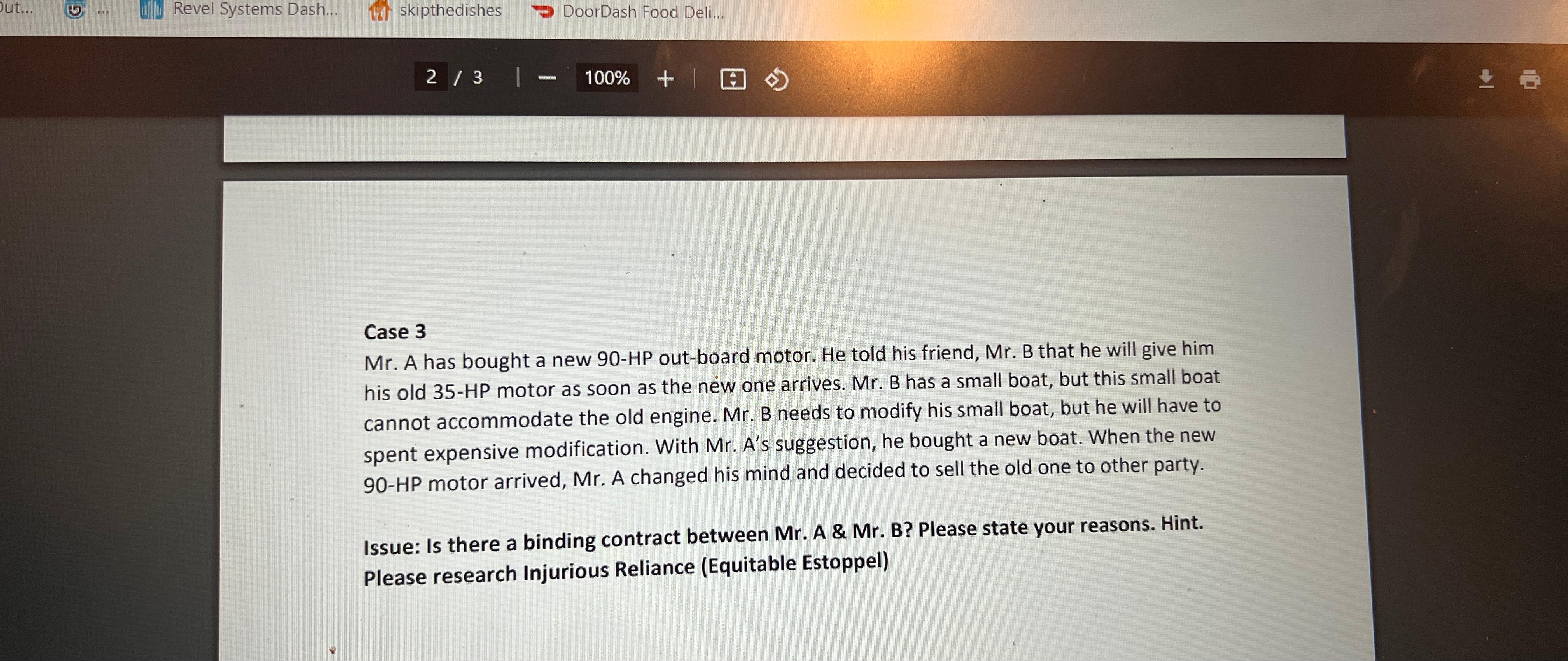 Solved Revel Systems Dash...skipthedishesDoorDash Food | Chegg.com