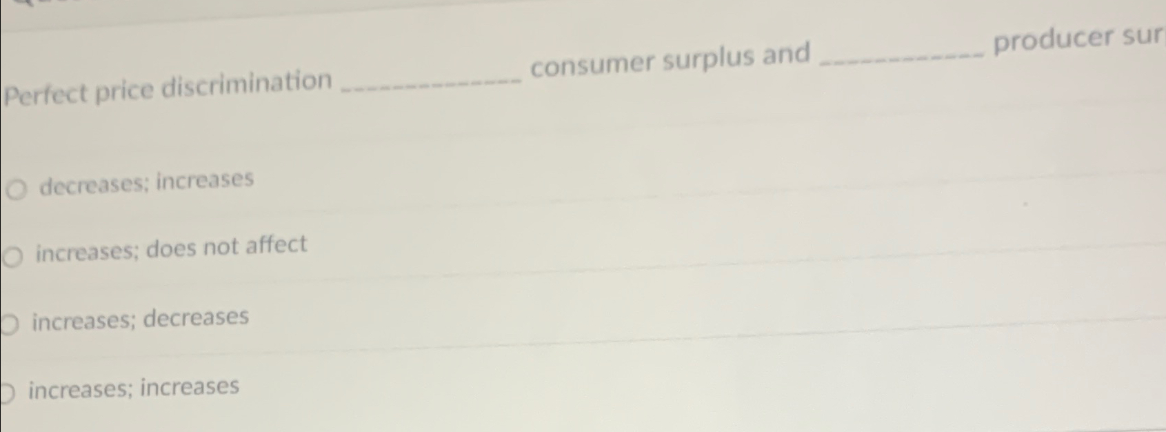 Solved Perfect price discrimination ﻿consumer surplus and | Chegg.com