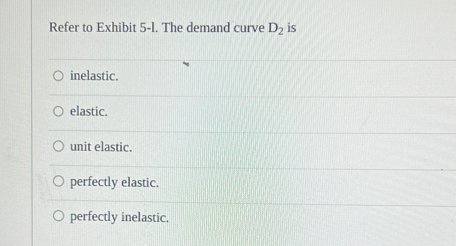 Solved Refer to Exhibit 5-1. ﻿The demand curve D2 | Chegg.com