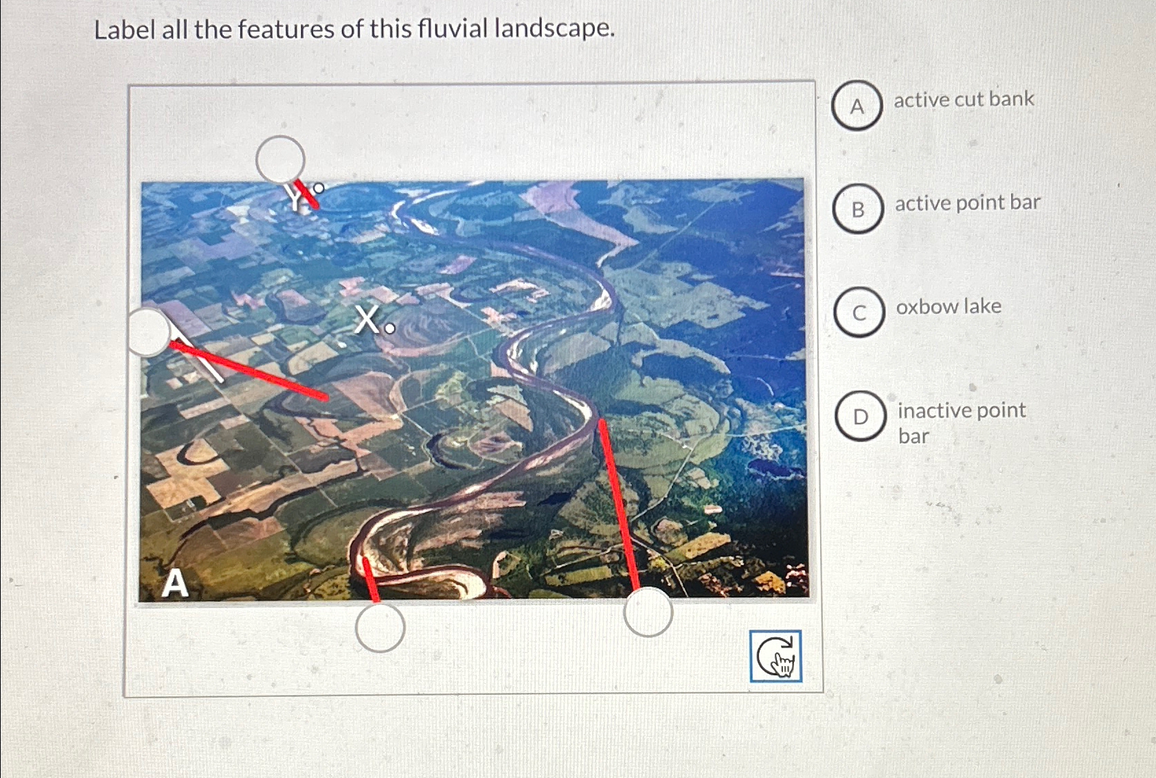 Solved Label all the features of this fluvial | Chegg.com