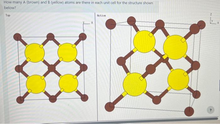 Solved How many A (brown) and B (yellow) atoms are there in | Chegg.com