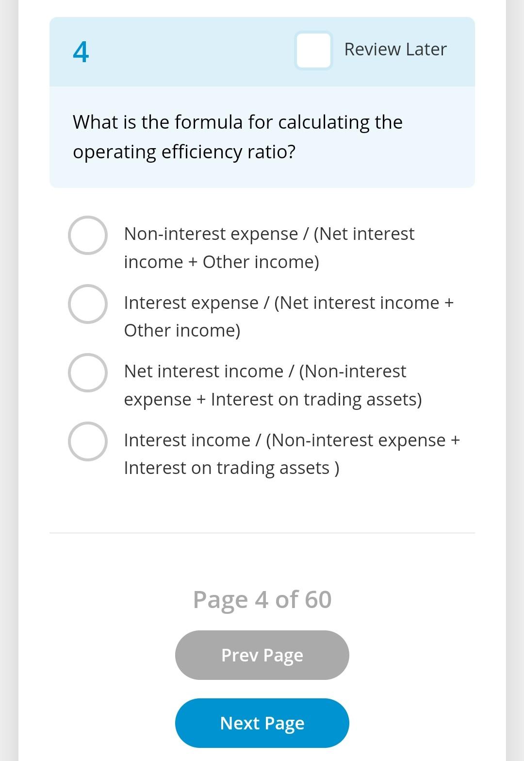 Solved 4 Review Later What is the formula for calculating | Chegg.com