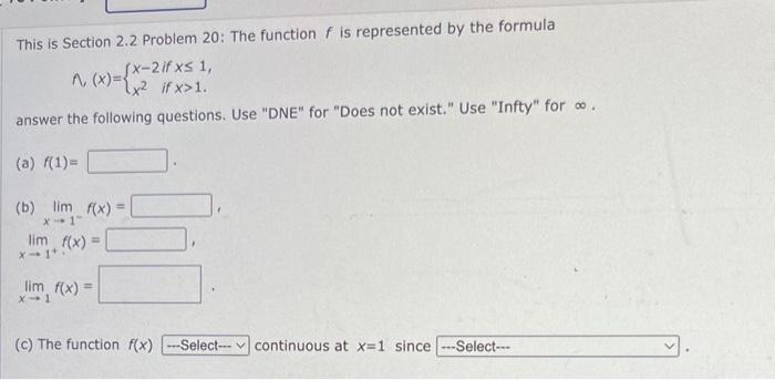 Solved This is Section 2.2 Problem 20: The function f is | Chegg.com
