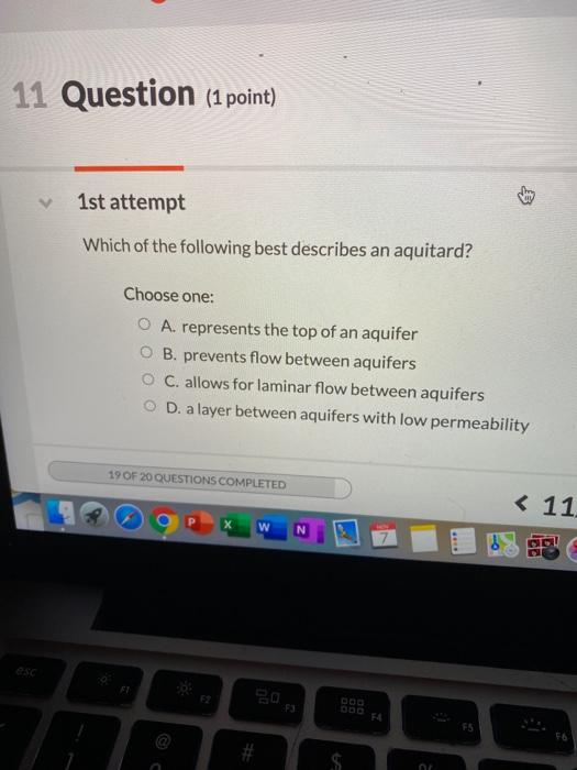 Solved 11 Question (1 point) Ver 1st attempt Which of the | Chegg.com