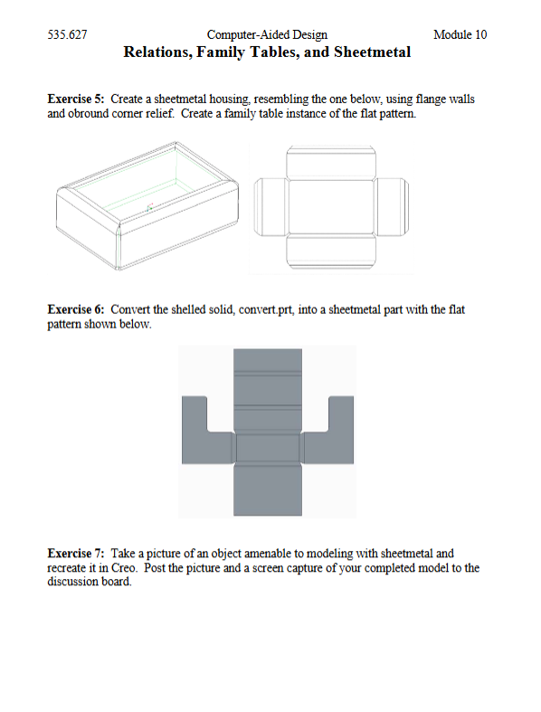 Solved Relations, Family Tables, and SheetmetalExercise 5: | Chegg.com
