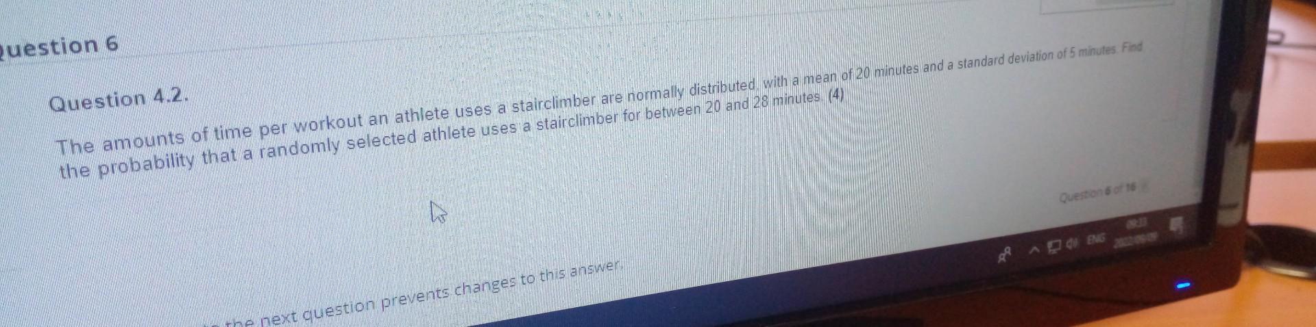 Solved Question 4.2. The amounts of time per workout an | Chegg.com