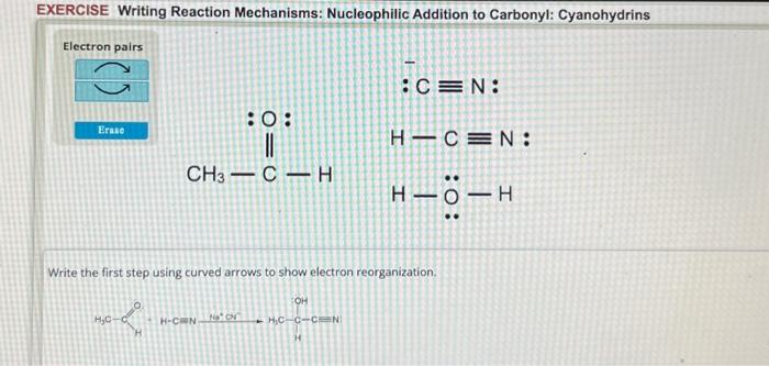 Solved Electron pairs Write the first step using curved | Chegg.com